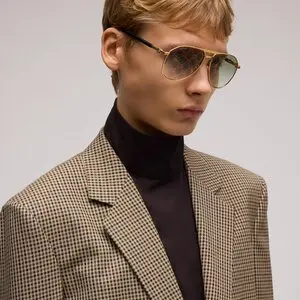 Gucci Navigator Frame Sunglasses - Gold