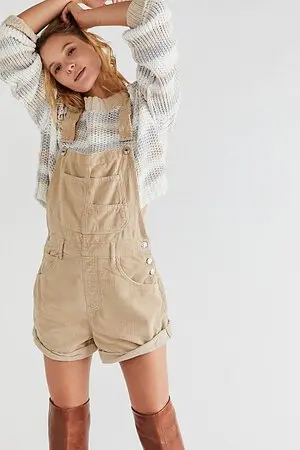 Free People We The Free Ziggy Cord Shortalls Biche