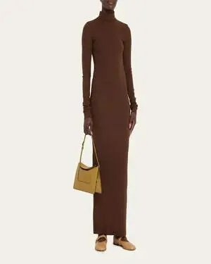 WANDLER Penelope Fold-over Flap Leather Shoulder Bag - Moth