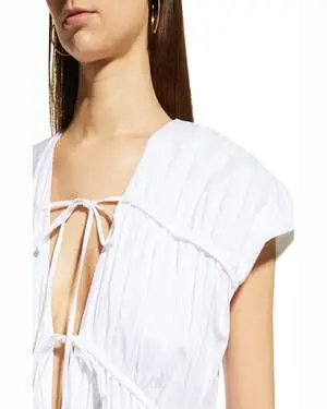 tove - Ceres Ruched Drawstring Midi Dress