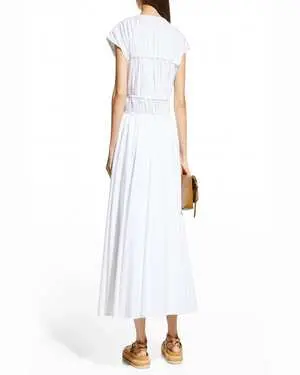 tove - Ceres Ruched Drawstring Midi Dress