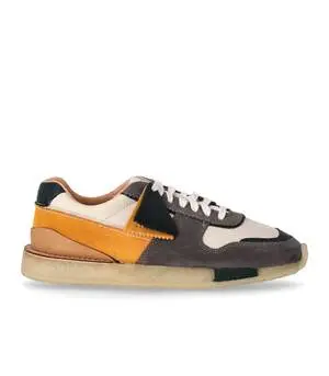 Clarks Torrun Grey Orange Sneaker Grigio