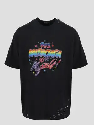Balenciaga 90/10 T-shirt Large Fit 1055 Washed Black