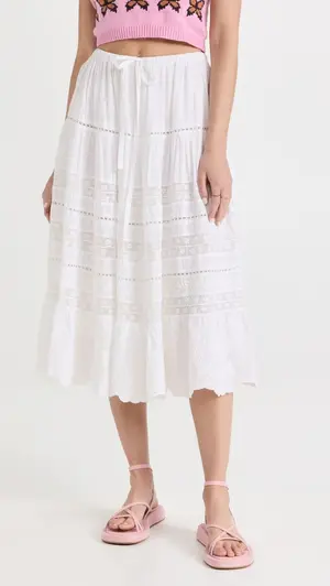 LoveShackFancy Donna Skirt