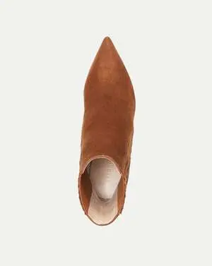 Veronica Beard Lisa Stiletto Mid-heel Ankle Boots - Chestnut