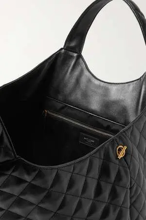 Saint Laurent Icare Extra Large Quilted Leather Tote - Black