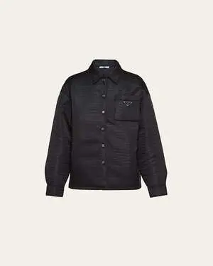 Prada Recycled Nylon Logo-print Padded Shirt