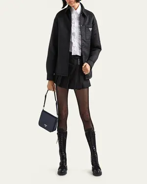 Prada Recycled Nylon Logo-print Padded Shirt