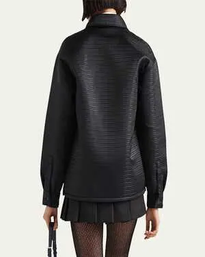 Prada Recycled Nylon Logo-print Padded Shirt