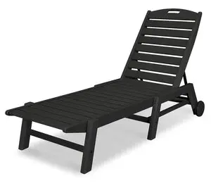 POLYWOOD Nautical Chaise With Wheels