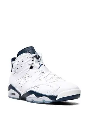 JORDAN Air 6 Retro Midnight Navy Sneakers - White