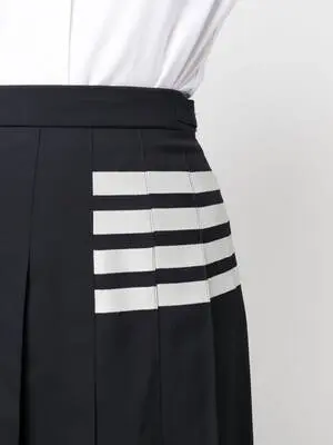 Thom Browne Stripe-print Pleated Skirt - Blue