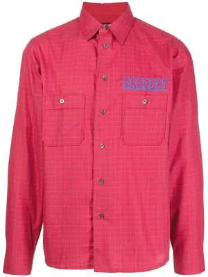 RASSVET Check-pattern Logo-print Shirt