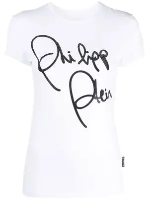 Philipp Plein Crystal-embellished T-shirt - White
