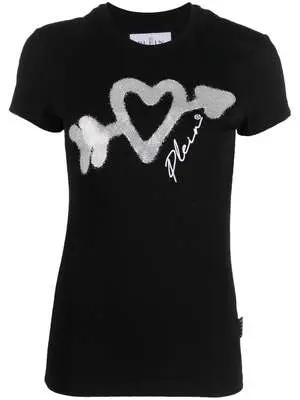 Philipp Plein Crystal-embellished Logo T-shirt - Black