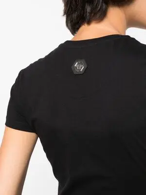 Philipp Plein Crystal-embellished Logo T-shirt - Black
