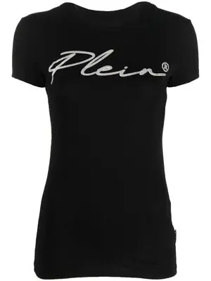 Philipp Plein Crystal-embellished Cotton T-shirt - Black