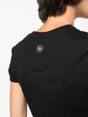Philipp Plein Crystal-embellished Cotton T-shirt - Black