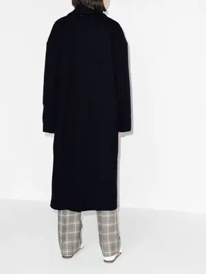 GOLDEN GOOSE Logo-patch Single-breasted Coat