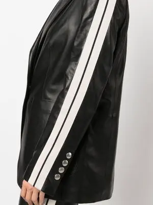 Palm Angels Side Stripe Leather Blazer
