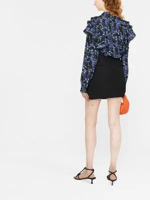 Karl Lagerfeld Orchid Print Silk Shirt