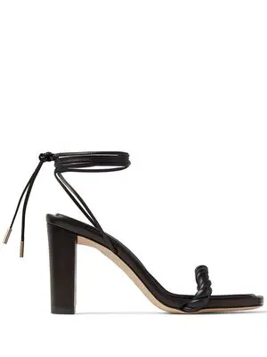 JIMMY CHOO Diosa 85mm Leather Sandals - Black