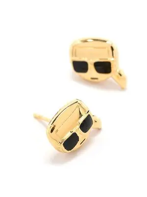 Karl Lagerfeld Ikonik Karl Stud Earrings