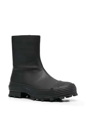Camper Leather Ankle Boots - Black