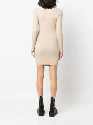 John Richmond Button-embellished Dress - Neutrals