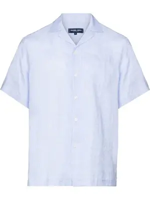 Frescobol Carioca Angelo Linen Shirt - Blue