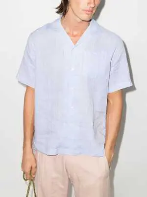 Frescobol Carioca Angelo Linen Shirt - Blue