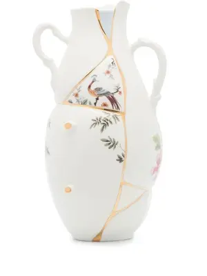 SELETTI Kintsugi Porcelain Vase - White