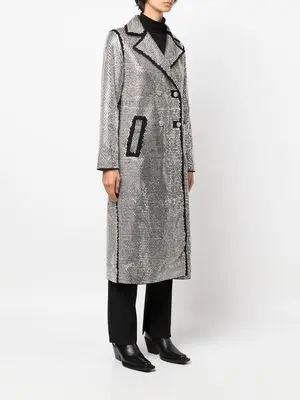 Philipp Plein Crystal-embellished Long Coat