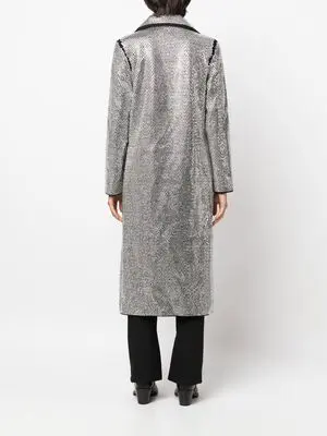 Philipp Plein Crystal-embellished Long Coat