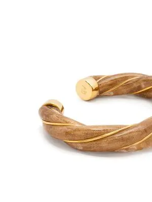 AURÉLIE BIDERMANN Diana Twisted Bangle Bracelet - Gold