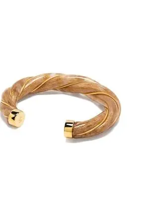 AURÉLIE BIDERMANN Diana Twisted Bangle Bracelet - Gold