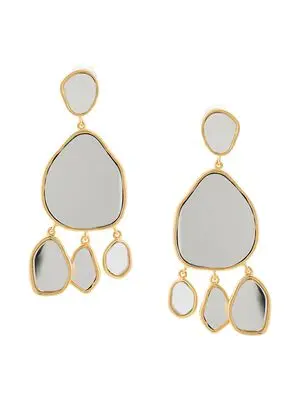 AURÉLIE BIDERMANN Mirror Drop Earrings - Gold
