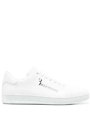 BILLIONAIRE Logo-print Leather Sneakers