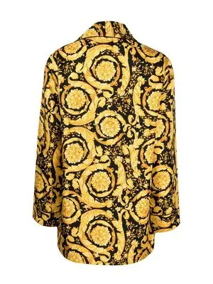Versace Barocco-print Pajama Top - Yellow