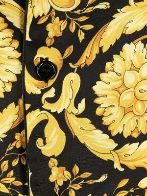 Versace Barocco-print Pajama Top - Yellow
