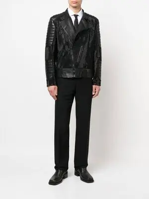 Philipp Plein Leather Biker Jacket