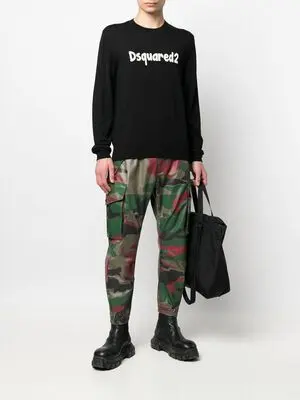 Dsquared2 Camouflage-print Tapered Cargo Trousers