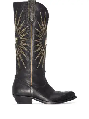 GOLDEN GOOSE Wish Star Mid-calf Boots - Black