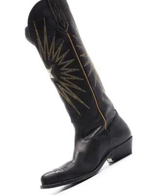 GOLDEN GOOSE Wish Star Mid-calf Boots - Black