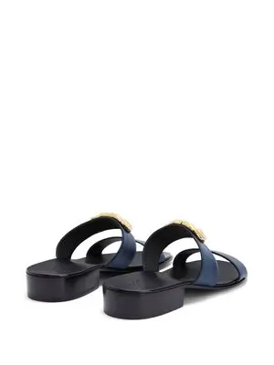 GIUSEPPE ZANOTTI Gregorie Logo-plaque Sandals - Blue