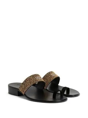 GIUSEPPE ZANOTTI Emerick Studded Toe-loop Sandals
