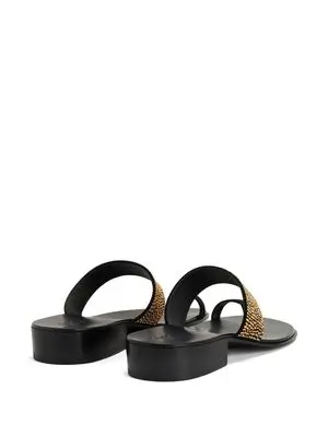 GIUSEPPE ZANOTTI Emerick Studded Toe-loop Sandals