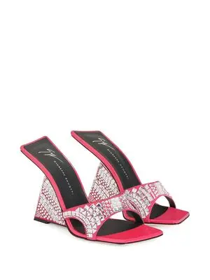GIUSEPPE ZANOTTI 105mm Shine Wedge Sandals