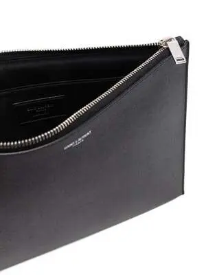 Saint Laurent Paris Zipped Tablet Holder - Black