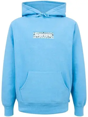 Supreme Bandana Box Logo Hoodie - Blue | Editorialist